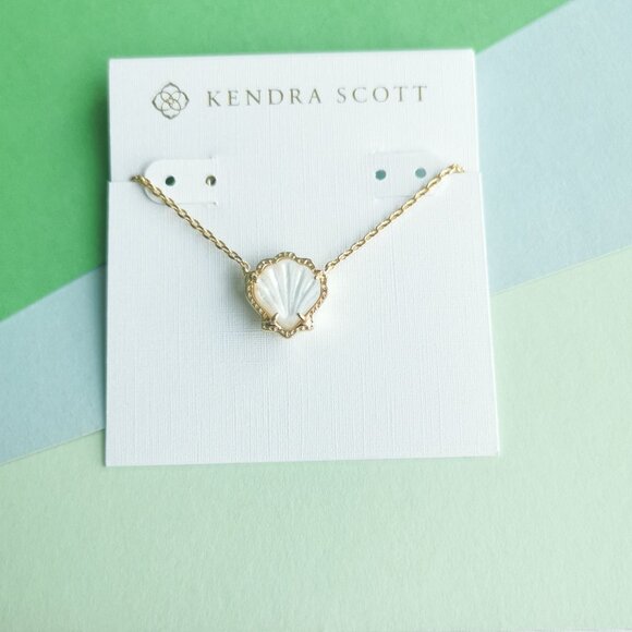 Kendra Scott | Jewelry | Kendra Scott Brynne Shell Gold Ivory ...